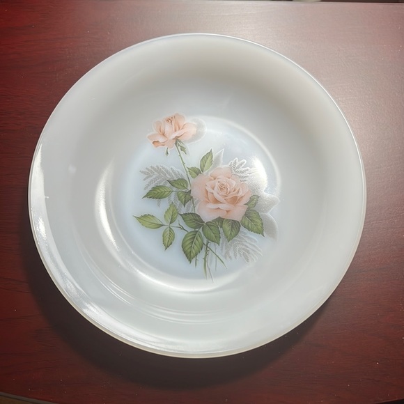 Vintage | Dining | Vintage Arcopal 9 Diameter Salmon Roses Plate France ...